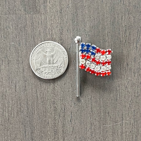 Jewelry | 4th Of July Patriotic Pin With Crystals | Poshmark